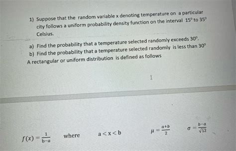Solved 1 Suppose That The Random Variable X Denoting