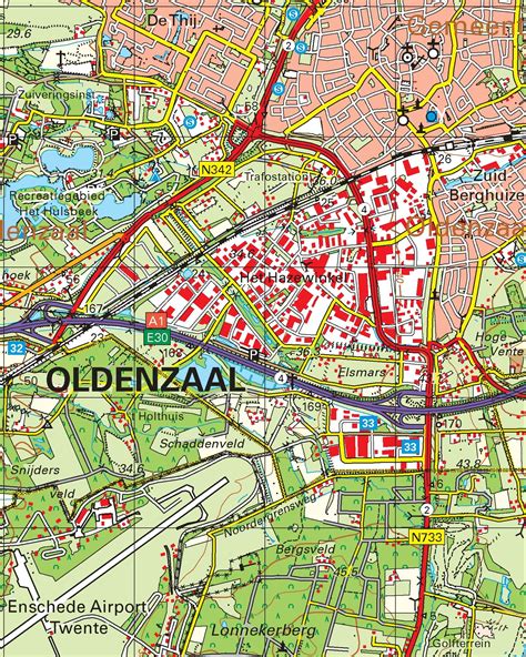 Koop Topografische Kaart Schaal 150000 Almelo Oldenzaal Hengelo