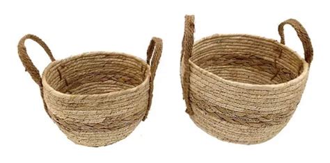 Canasto Mimbre Porta Maceta Seagrass Yute M4 S Sheshu Home Color