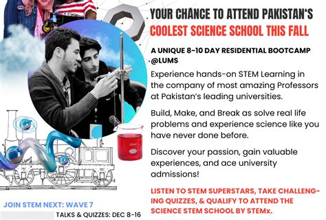 STEM NEXT WAVE 7 Bootcamp At LUMS TEC Spectrum