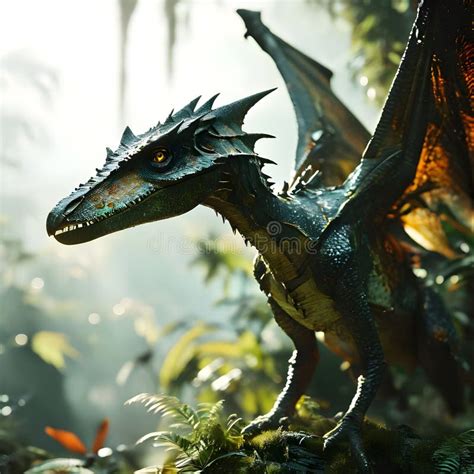 Pteranodon Living In The Air Ai Generatet Stock Illustration