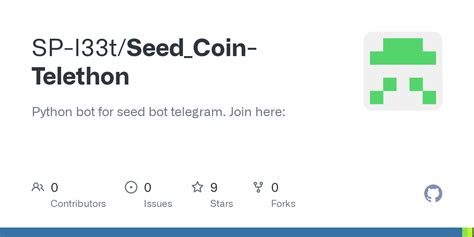 Github Sp L33tseedcoin Telethon Python Bot For Seed Bot Telegram Join Here