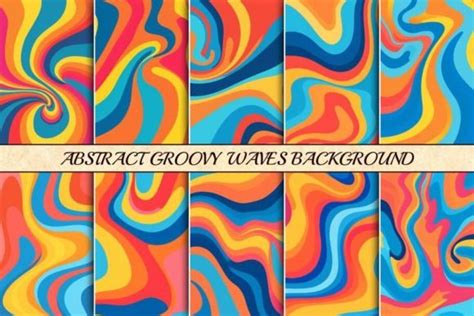 Abstract Groovy Waves Background Graphic By Simplestyles · Creative Fabrica