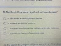 Answered Napoleonic Code Was So Significant For France Because A