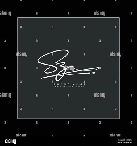 Initial Letter Sz Logo Handwritten Signature Style Logo Signature