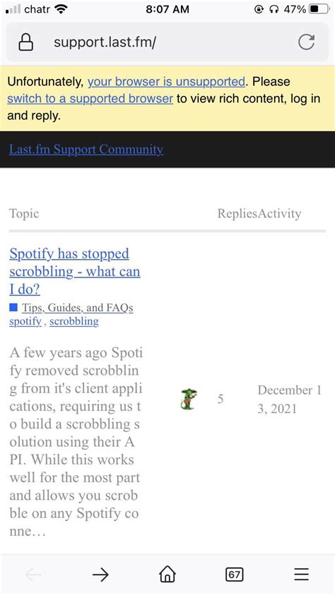does anyone know why the support forum doesn t work on mobile browsers