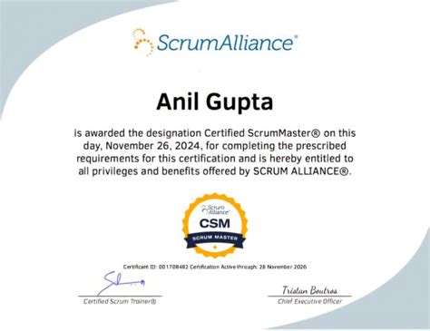 Anil Gupta On Linkedin Scrummaster Agile Scrum Certification