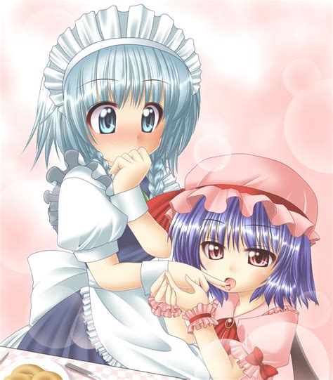 The Big Imageboard Tbib 2girls Blood Blue Eyes Blue Hair Blush