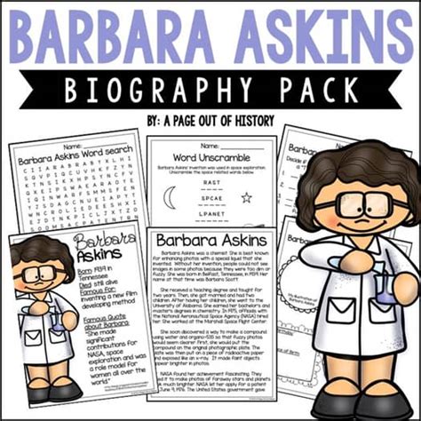 Biography Of Barbara Askins Nonfiction Reading Writing Timeline No