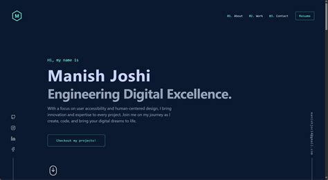 Manish Joshi Web Developer Portfolio