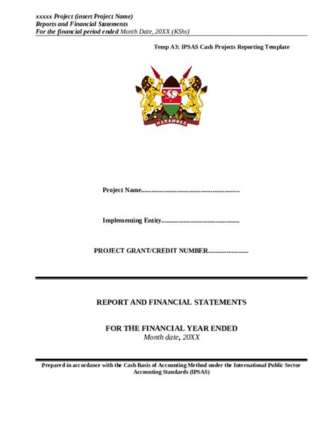Cash Basis Ipsas Disclosure By Recipients Of External Doc Template