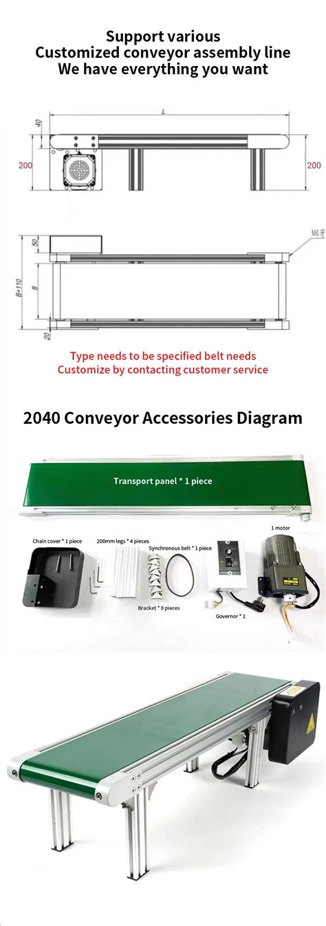 Factory Price Conveyor Manufacturing System Warehouse Mini PVC Belt Conveyor Production Line