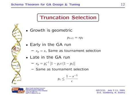 A Practical Schema Theorem For Genetic Algorithm Design And Tuning Pdf