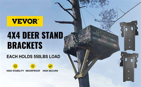 VEVOR Deer Blind Brackets 4 X 4 Deer Stand Brackets Powder Coated Steel
