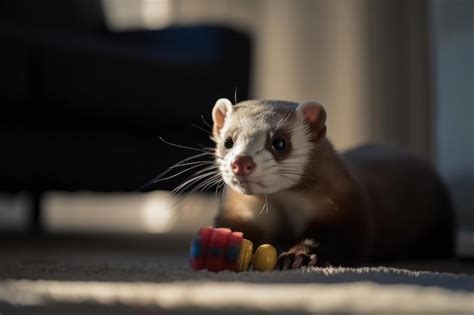 Premium Ai Image Curious Ferret Exploring Its Playful Environment