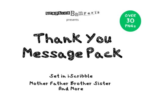 35 Thank You Message In Iscribble Font Graphic By Graphicsbam Fonts