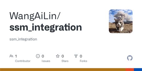 Github Wangailin Ssm Integration Ssm Integration