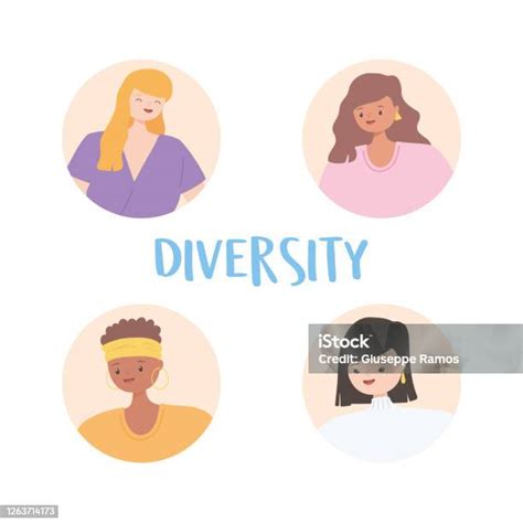 다양한 다인종 및 다문화 사람들 여성 아바타 프로필 다양성 얼굴 공동체에 대한 스톡 벡터 아트 및 기타 이미지 공동체