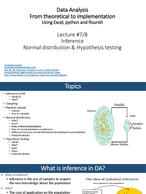 data analysis from theoretical to implementation lecture 7 8