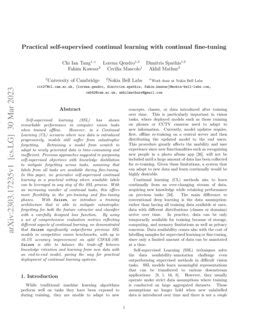 Practical Self Supervised Continual Learning With Continual Fine Tuning