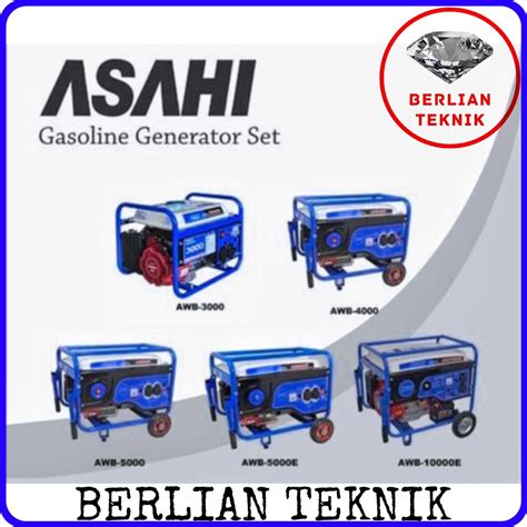 Jual Gasoline Generator Mesin Genset Bensin Asahi 5000 3000 Watt
