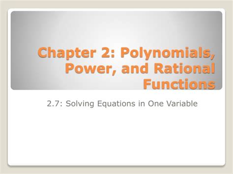 PPT Chapter Polynomials Power And Rational Functions PowerPoint Presentation ID
