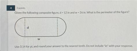 Solved Given The Following Composite Figure D In And Chegg