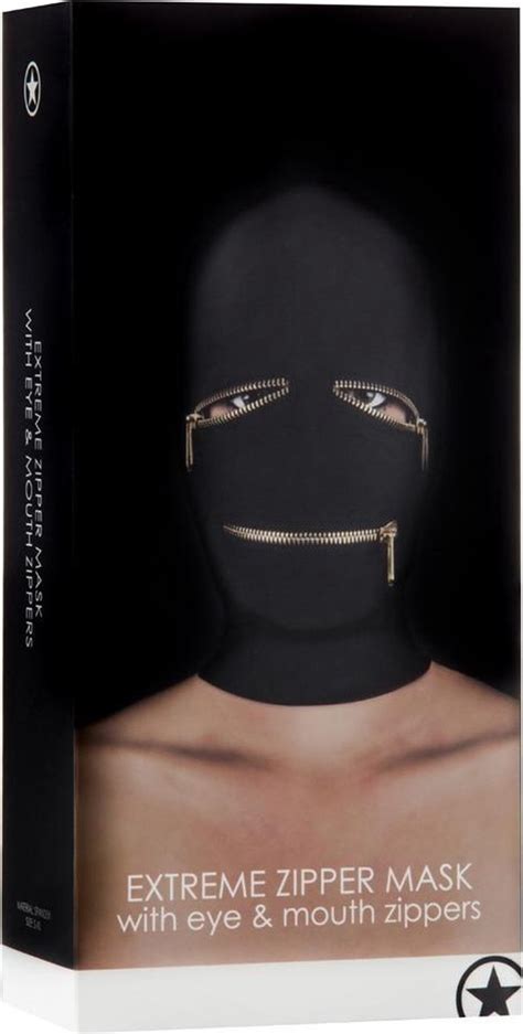Bdsm Masker Met Ritsjes Over De Ogen En Mond