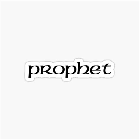 Prophet Logo Black Sticker For Sale By 2fedex2 Redbubble