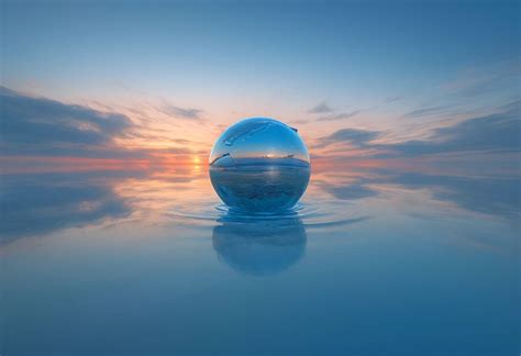 Spherical Reflection At Sunset Free Download Ai Scribbles