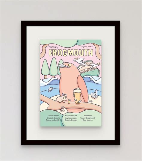 Framed Tawny Frogmouth Magazine Cover Issue 7 — Northern Beaches Gallery