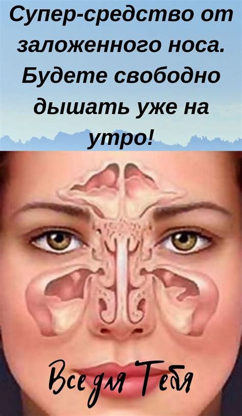 Супер-средство от заложенного носа. Будете свободно дышать уже на утро ...