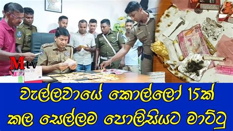 කොල්ලෝ පහලොවක් වැල්ලවායේ කල කැත වැඩක් පොලිසියට මාට්ටු Youtube