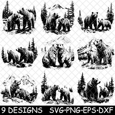 Grizzly Bear Svg Etsy