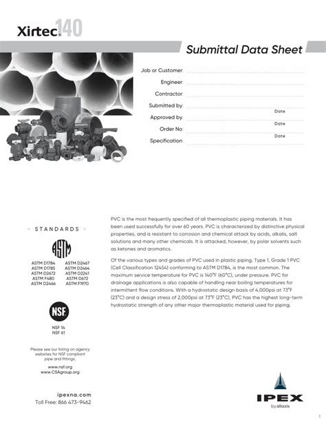 PDF Submittal Data Sheet Handling Installation Procedures 5 Step