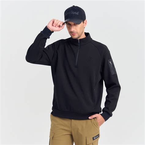 클리브랜드 골프웨어 져지타입 루즈핏 남성 반집업 블루종 긴팔티셔츠 블랙cgmts33328bk