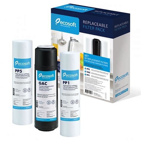 Ecosoft 1 2 3 Cartridge Kit For Reverse Osmosis Filter Ecofilter Su Filterləri