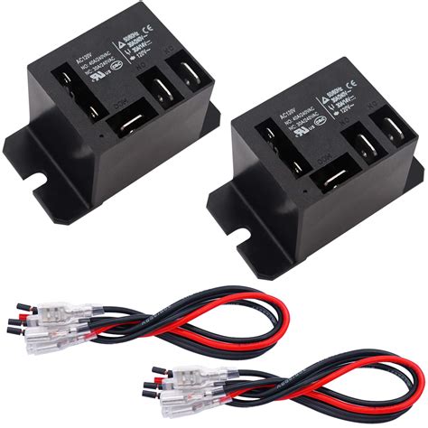Tnisesm 2pcs Sealed Power Relay Spdt Ac120v Coil 20 Amp 120 Vac With