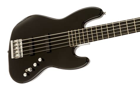 Squier Basses Deluxe Jazz Bass Active V Black Ebonol Fingerboard