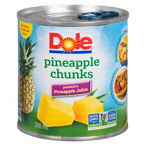 Canned Pineapple Chunks In Pineapple Juice Dole® Sunshine