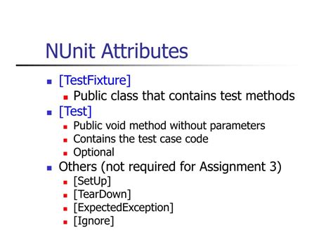 Ppt Introduction To Unit Testing Using Nunit 2 0 Powerpoint
