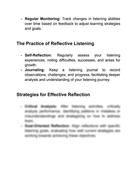 SOLUTION: 0624 feedback and reflection in listening skill development - Studypool