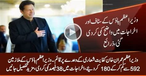Pm Imran Khan Fulfills Austerity Promise 38 Reduction In Pm House