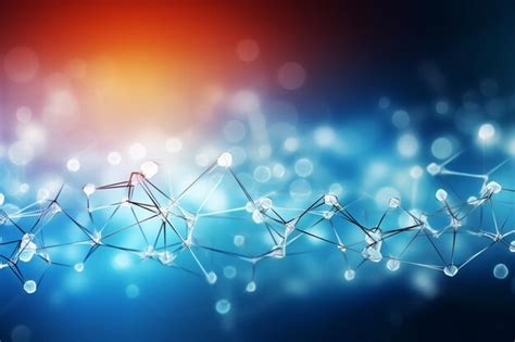Premium Ai Image Colorful Molecules Backdrop With Dna Neurons And Abstract Scientific Elements