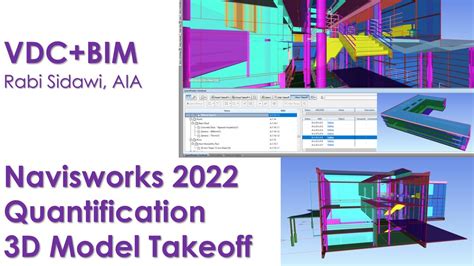 Navisworks 2022 Quantification 3d Model Takeoff 4k Youtube