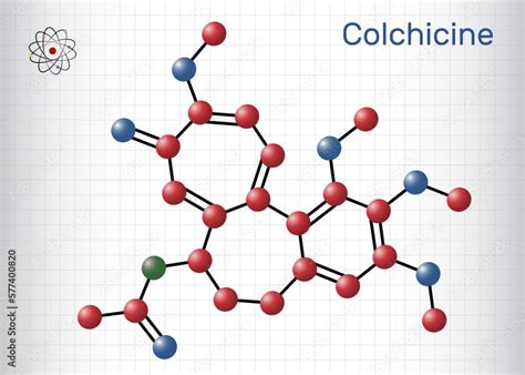 Colchicine Molecule It Is Alkaloid With Anti Gout And Anti