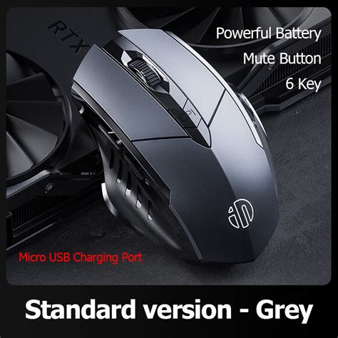 Inphic F1 2 4G Wireless Mouse Rechargeable Battery Indicator Ergonomic