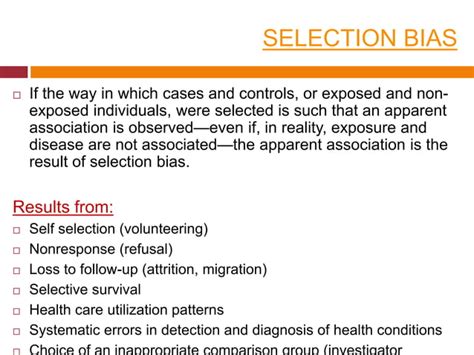 Error Confounding And Bias Pptx