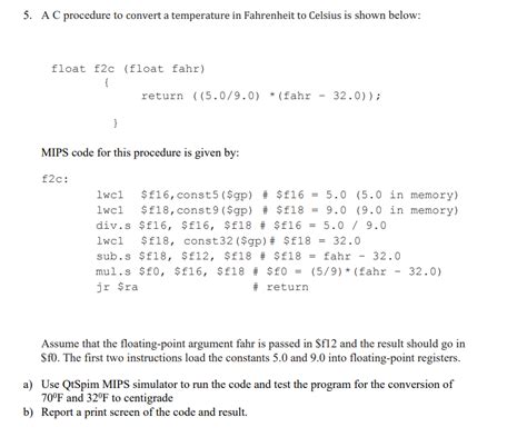solved please answer the following question in mips using