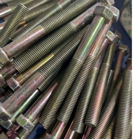 BMK M10 X 90 Baut Mur Besi Kuning Kunci 17 Panjang 9Cm Hexagon Bolt Nut
